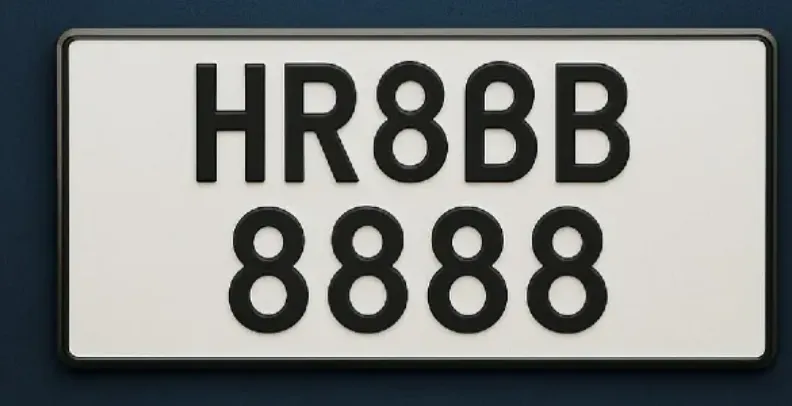 8888 Number Plate Price in India: Complete Guide - Carchhe